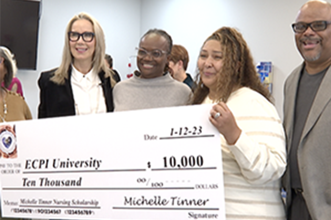 ECPI Graduate fulfills promise with $10,000 check | ECPI University